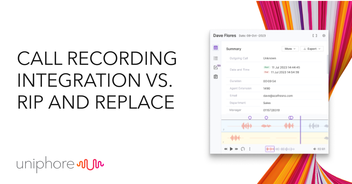 Call Recording Integration vs. Rip and Replace | Uniphore